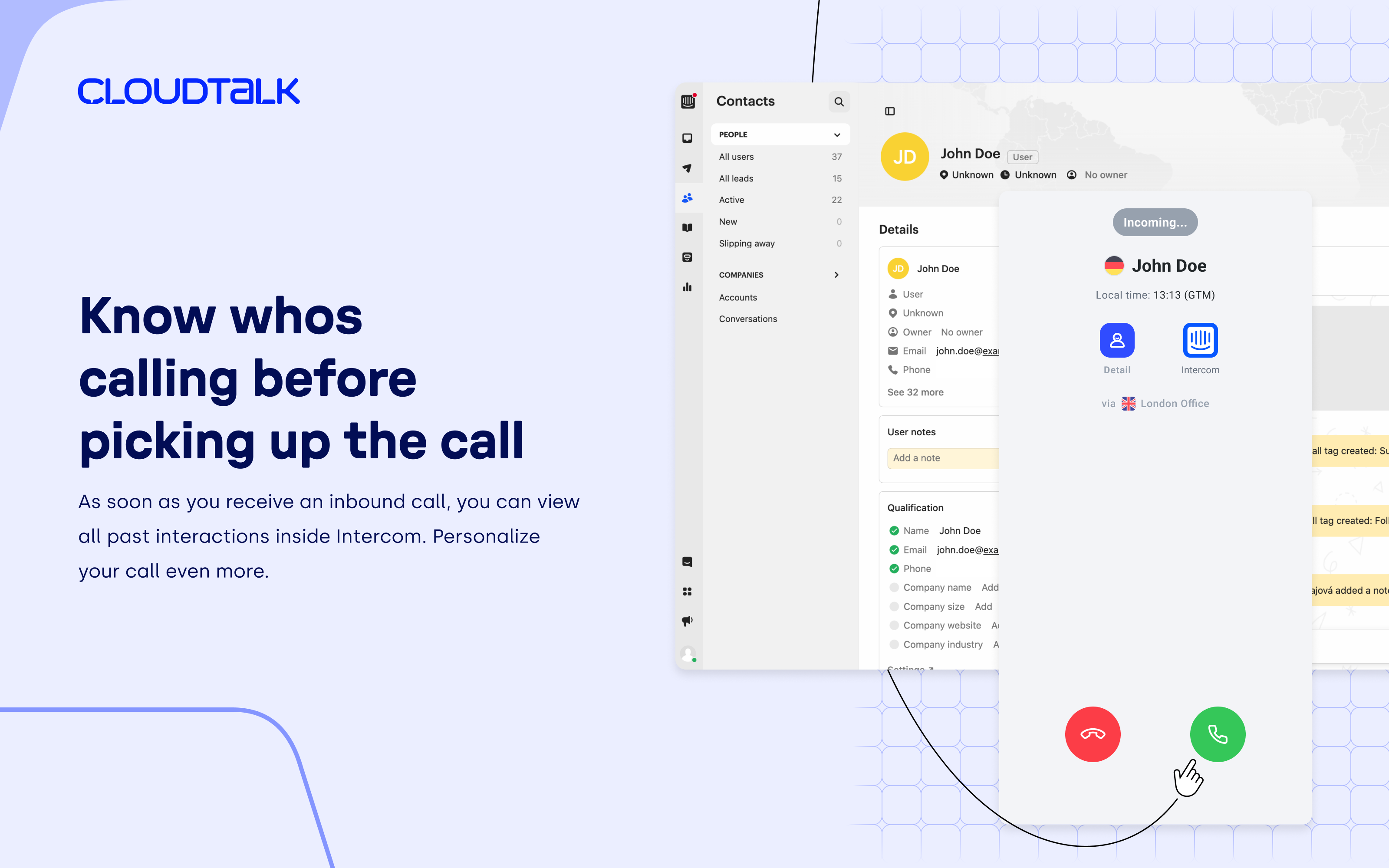 CloudTalk | App Store | Intercom