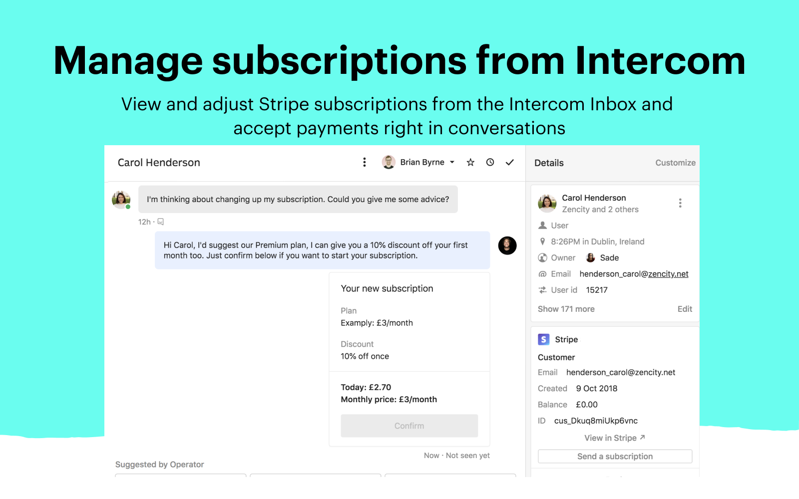 Stripe | App Store | Intercom
