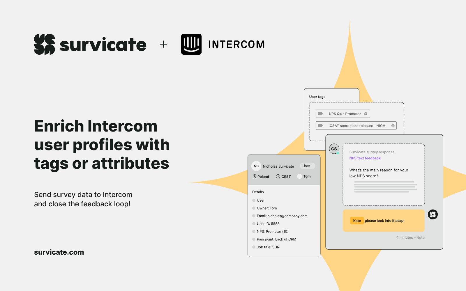 Survicate Customer Surveys | App Store | Intercom