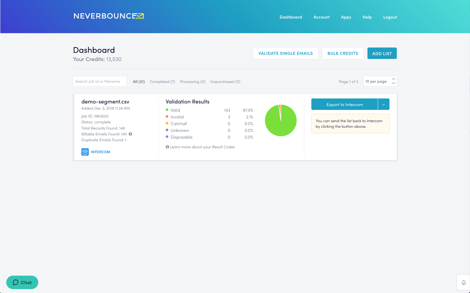 NeverBounce | App Store | Intercom