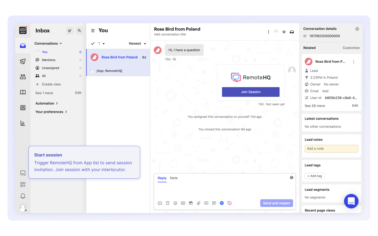 RemoteHQ Co-browsing | App Store | Intercom